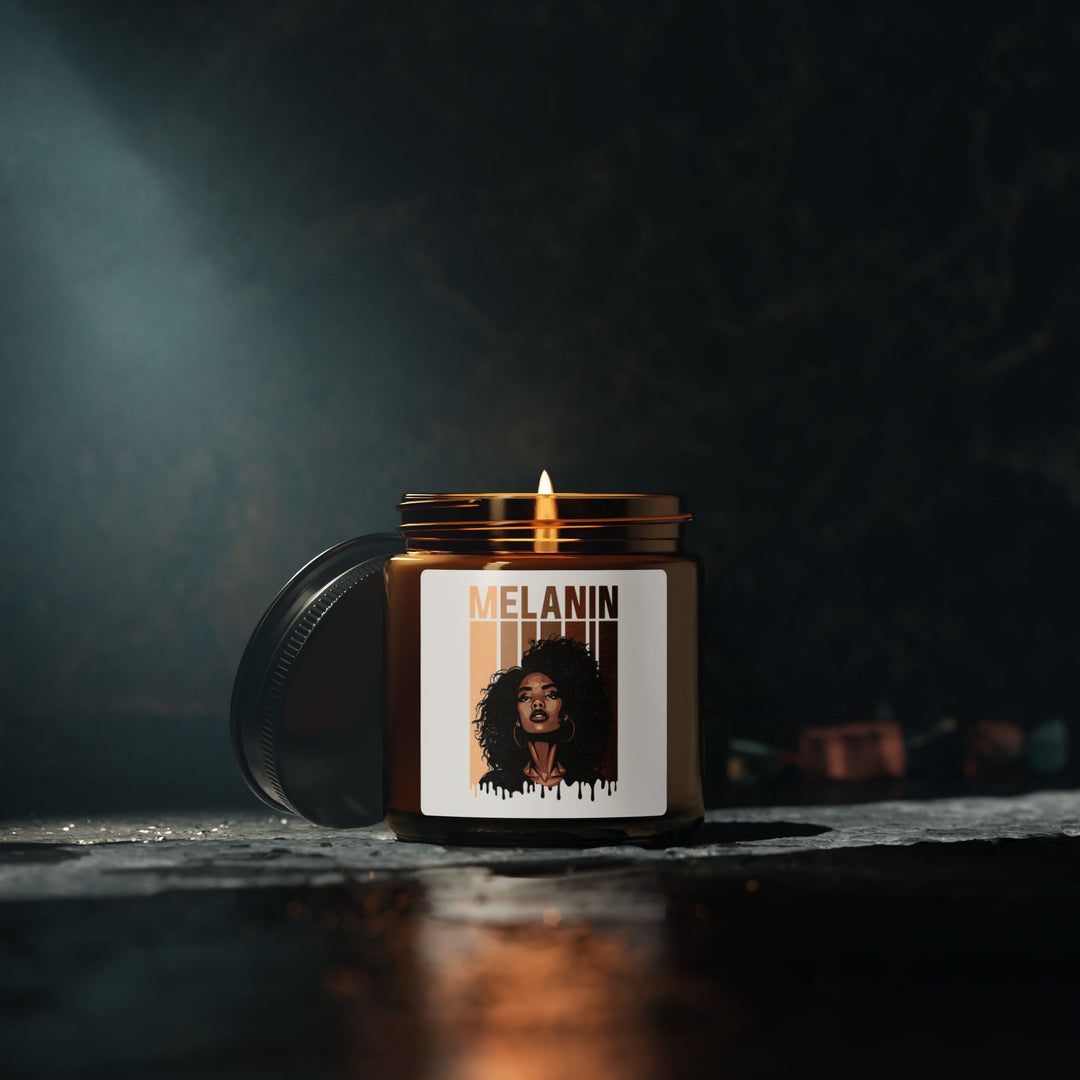 Melanin Soy Candle — Amber Jar Scented Candle (Decorative Aromatherapy ...