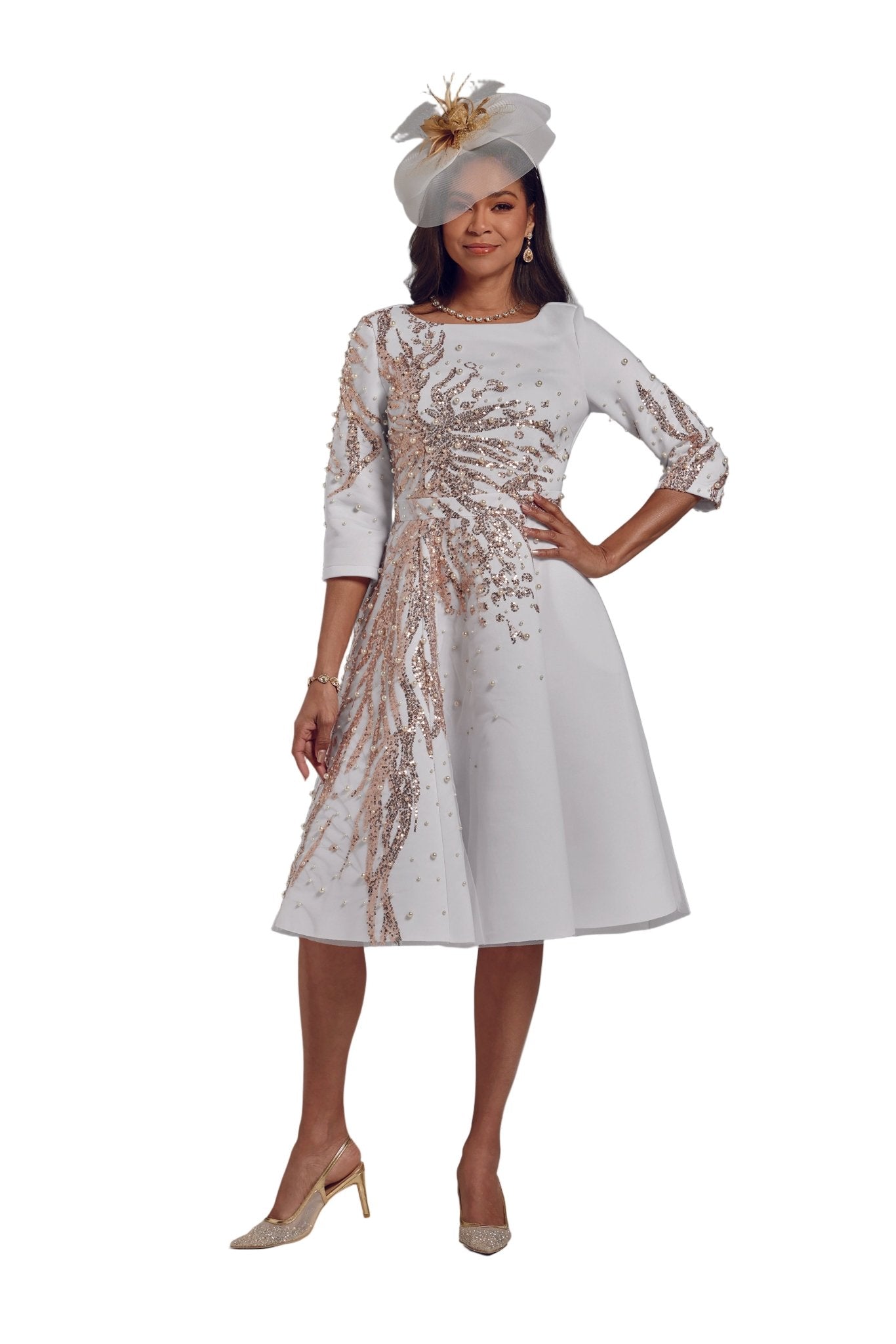 Bursts of Shine Fit-and-Flare Dress by EY Boutique - Especially Yours