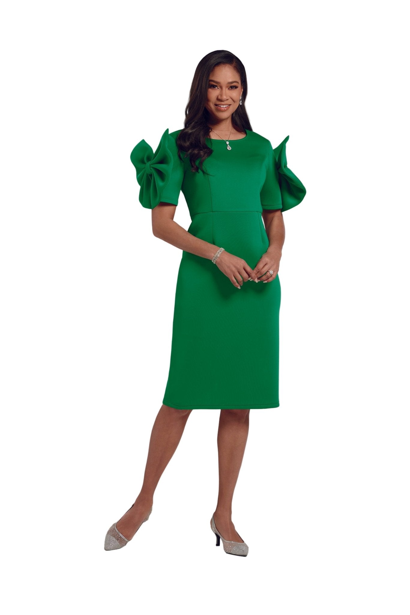 Bows on Your Shoulder Midi Dress by EY Boutique – Especially Yours