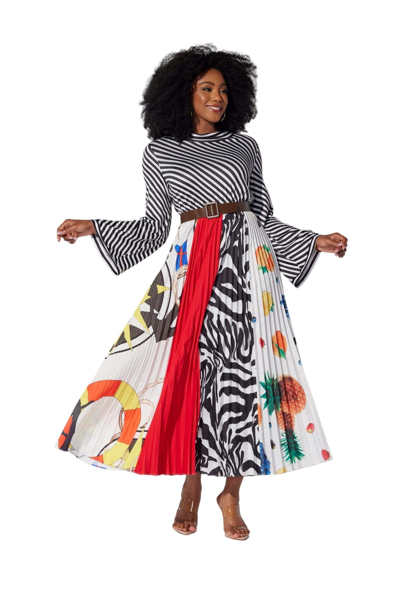 PRINT-PERFECT PLEATED DRESS - Especially Yours