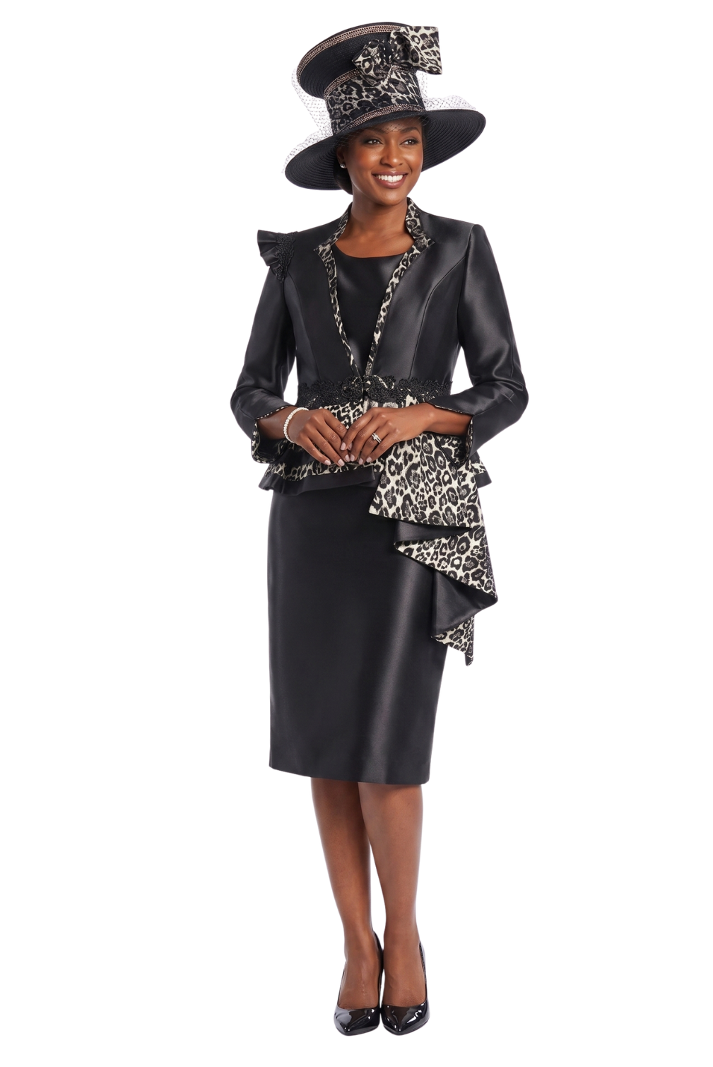 2pc Silky Twl Uneven Jkt Skt Suit w/ Lc&Lpd Brcd - Especially Yours